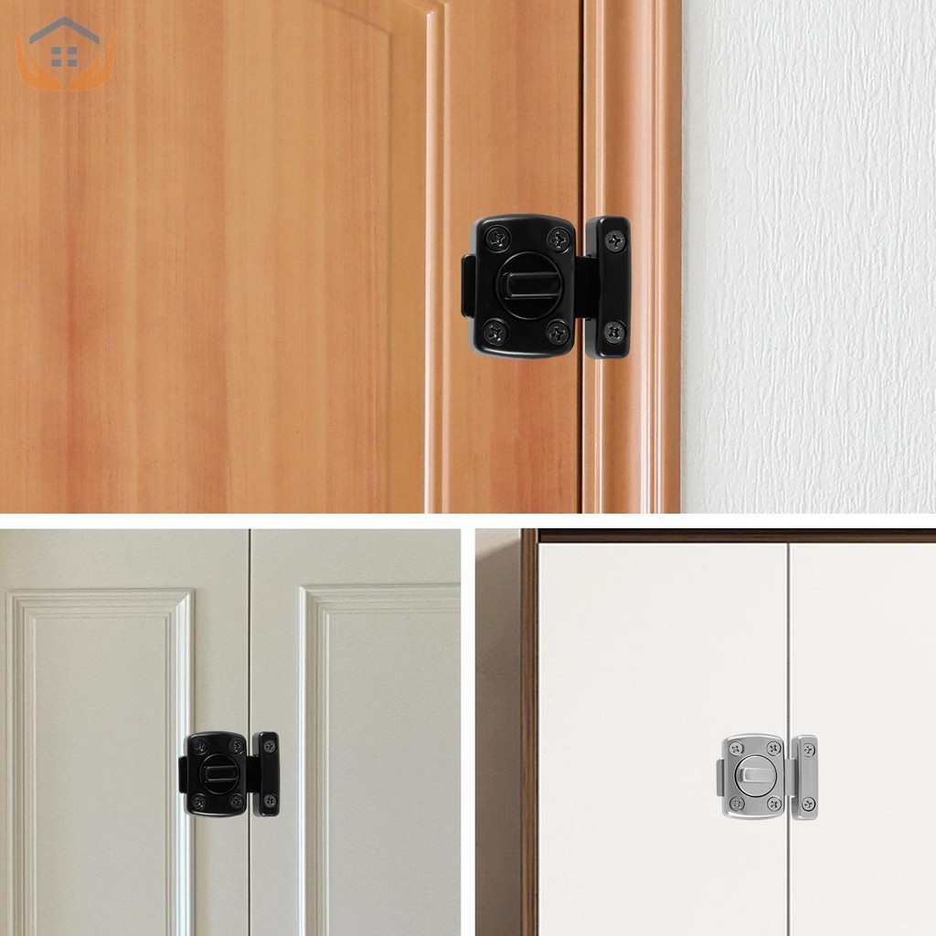 2Pcs Rotary Bolt Latch Keyless Gate Slide Lock Latch Safety Door Latch ...