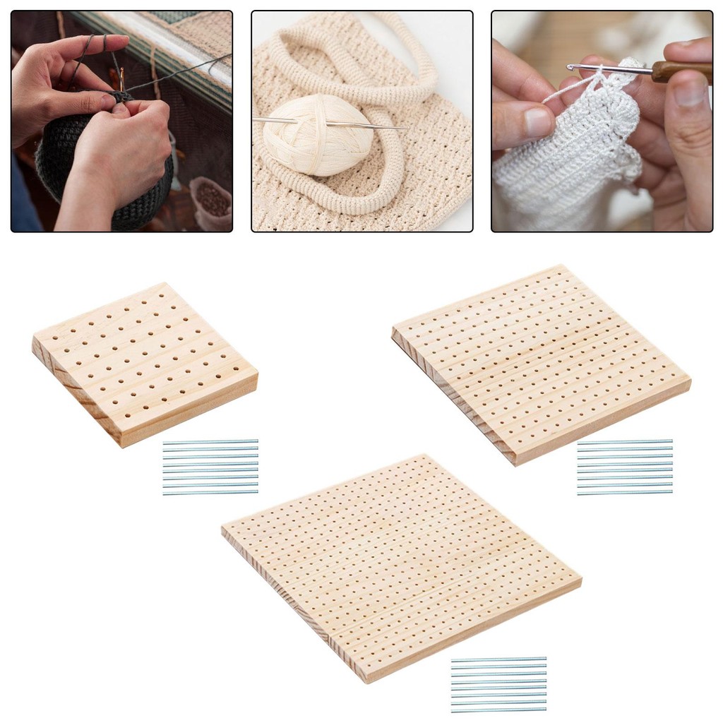[xbnmpzi] Crochet Blocking Boards Handcrafted Knitting Wooden Board ...