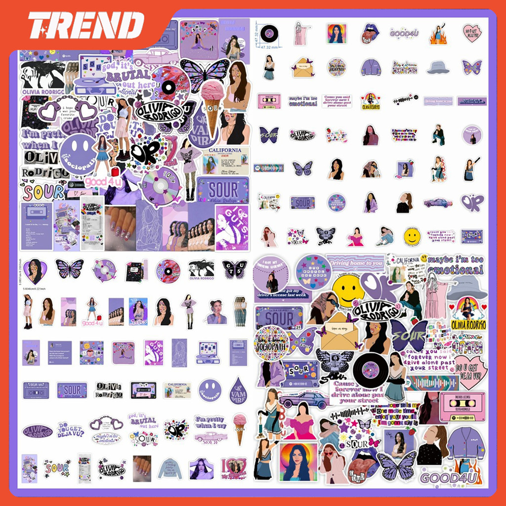 50Pcs/Set Olivia Rodrigo 2024 GUTS World Tour Stickers Vintage DIY ...