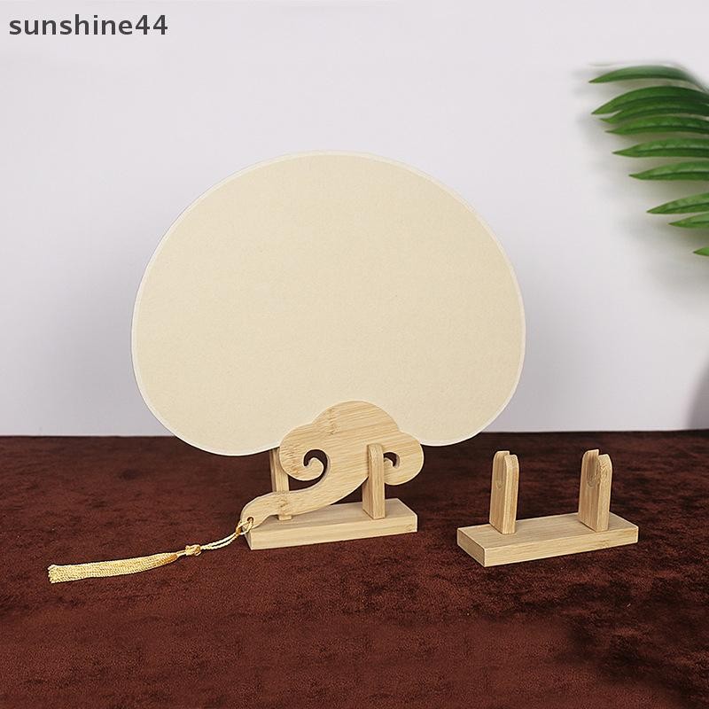shine Chinese Durable Base Bamboo Folding Hand Fan Display Stand ...