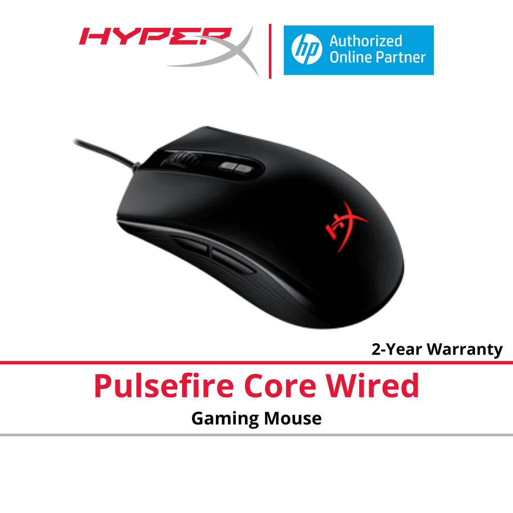 HP HyperX Pulsefire Core RGB Gaming Mouse - Black 4P4F8AA | Shopee Malaysia