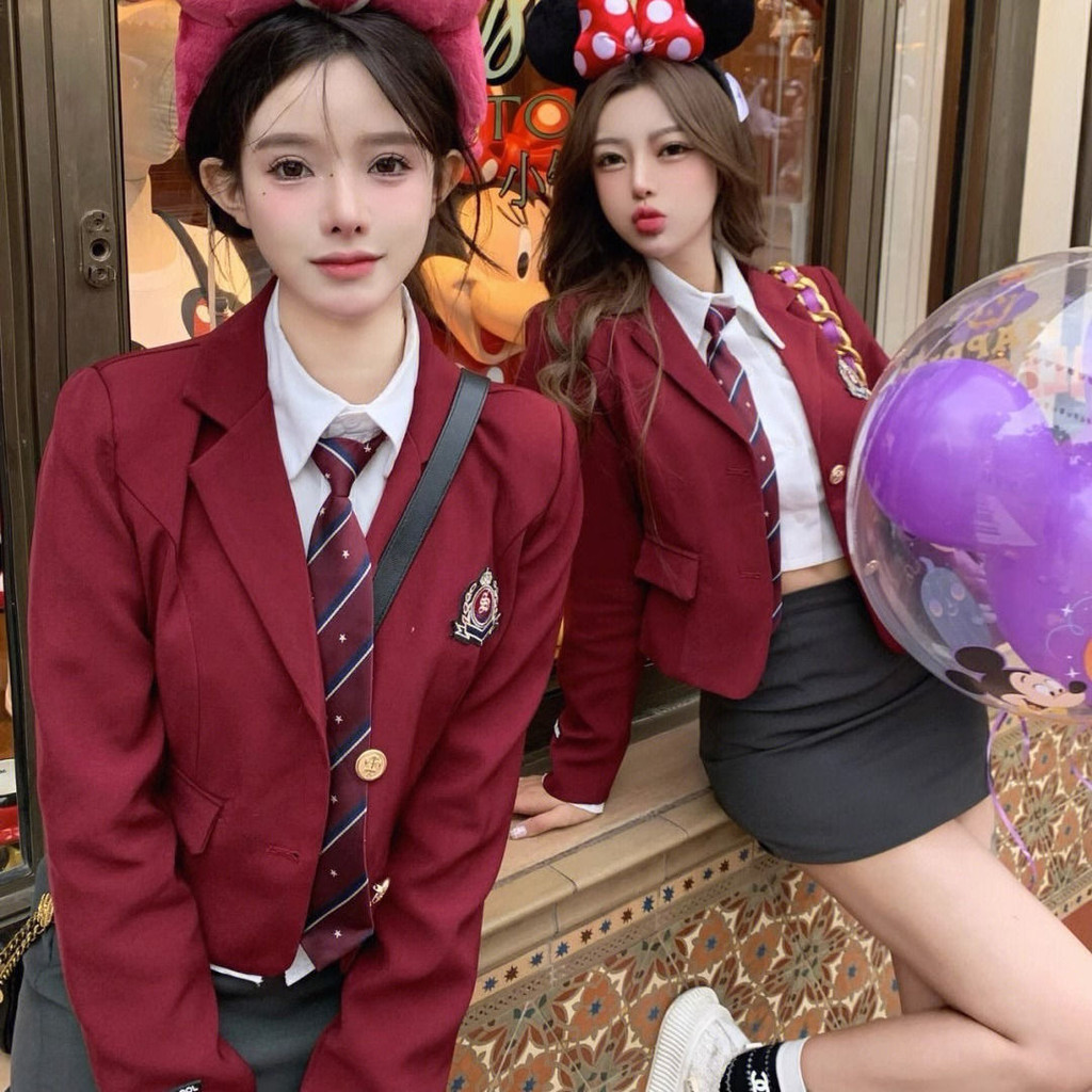 Little yoyo yoyo Korean Uniform Preppy Style Suit jk Suit Jacket Disney ...