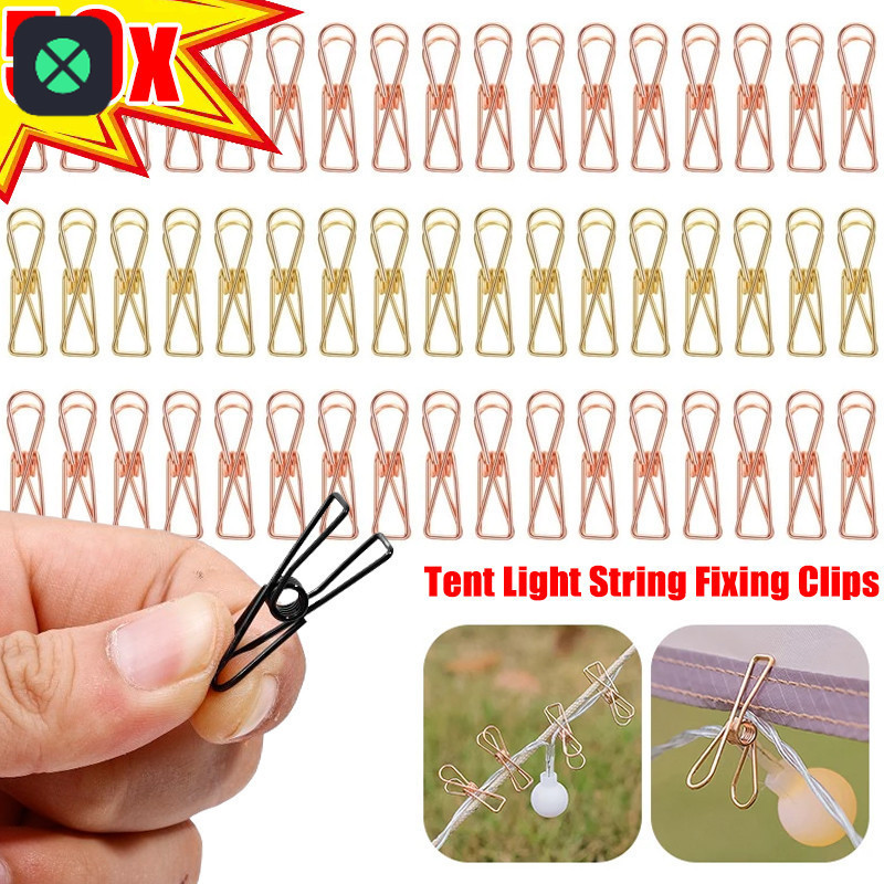 1F 10-50Pcs Multipurpose Tent Light String Fixing Clips - Practical ...