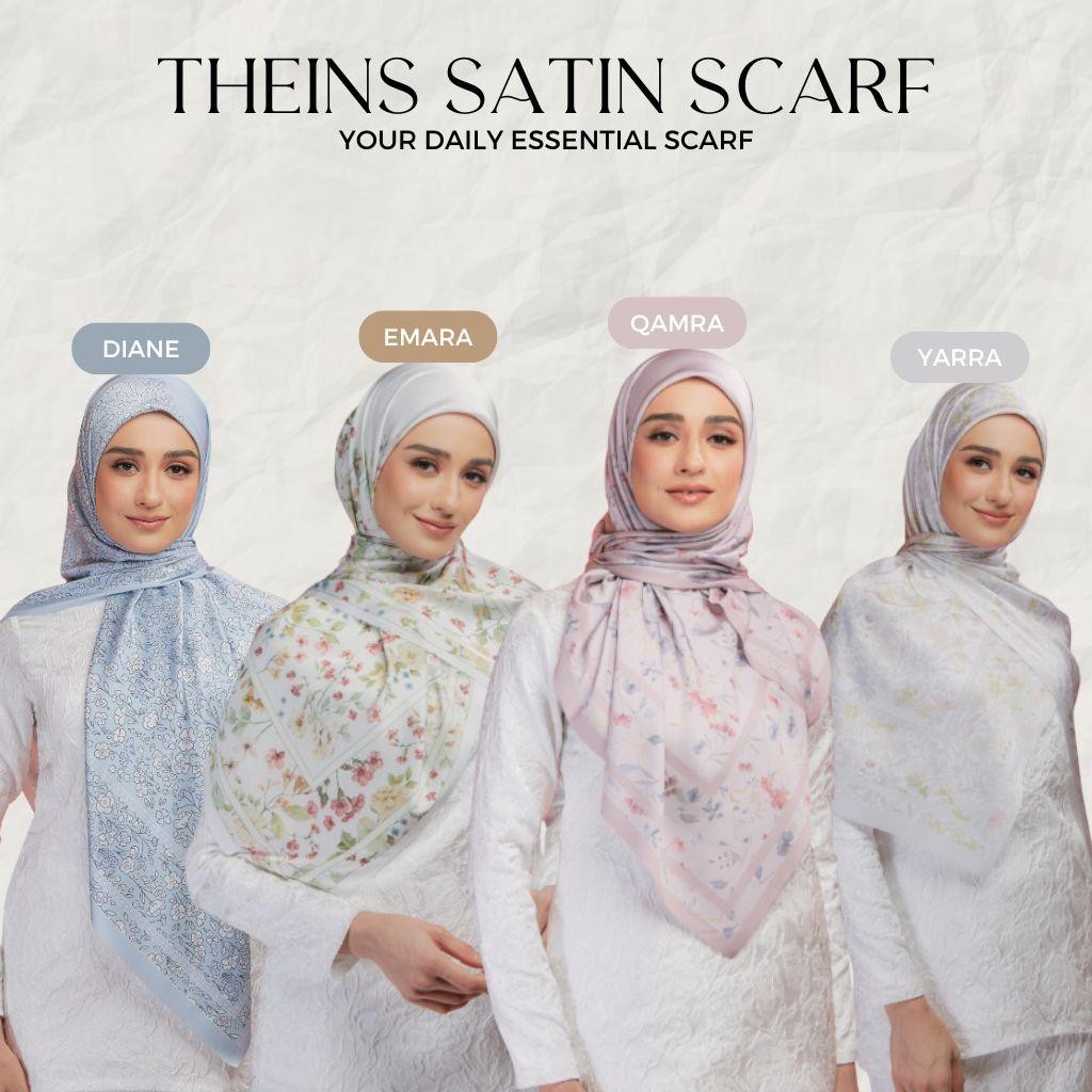 Theins Printed Silk Satin Square Exclusive Bawal Tudung Scarf 2 for ...
