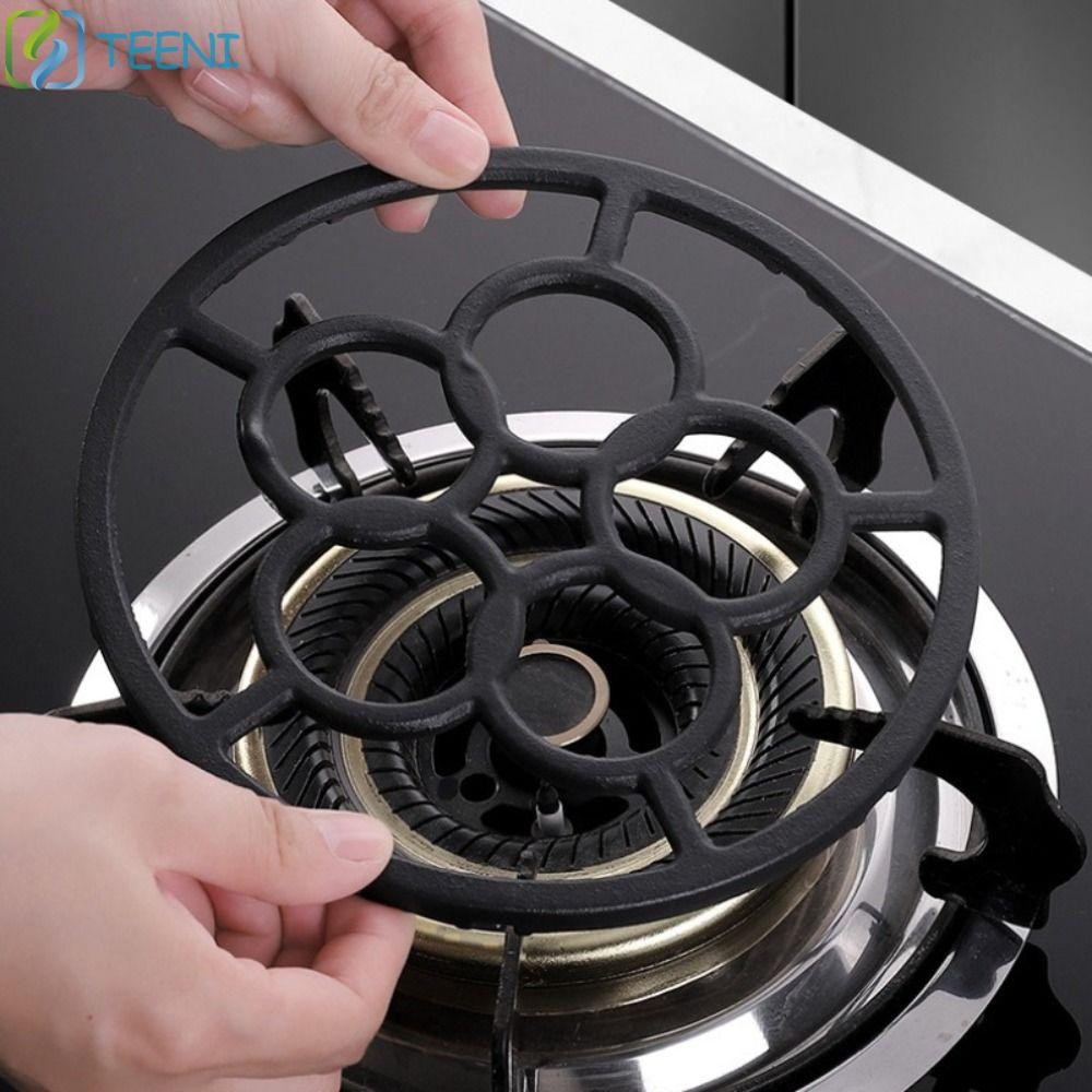 TEENI Gas Stove Stand, Cast Iron Durable Milk Pot Anti-slip Shelf ...
