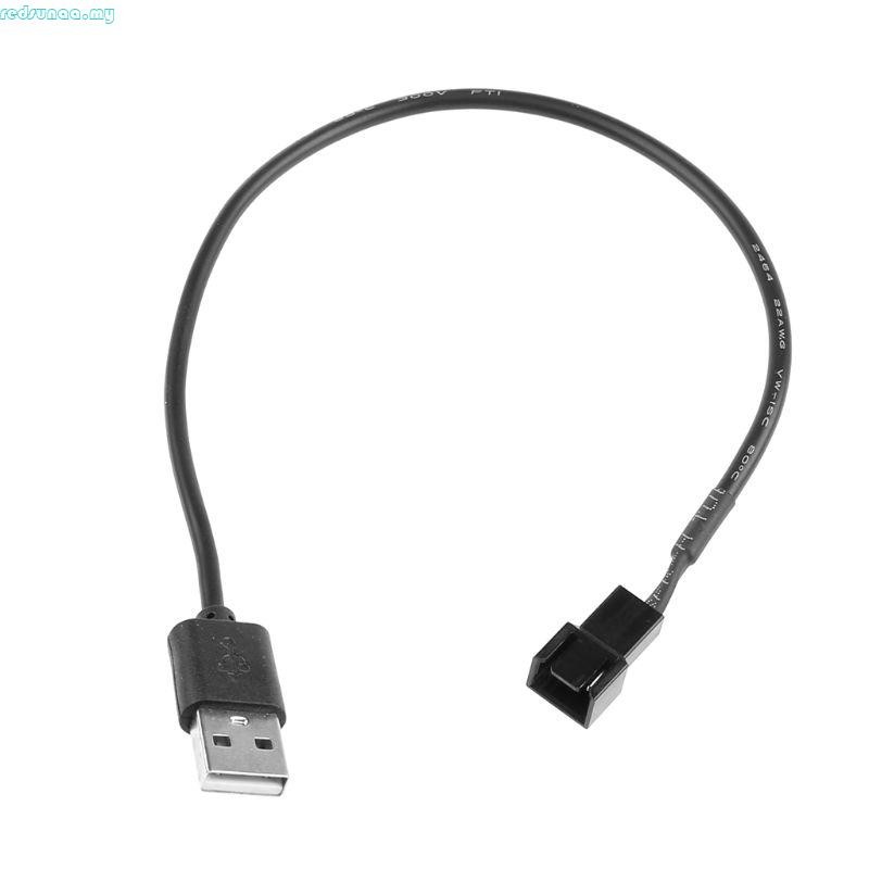 redsunaa PWM Fan 5V USB 2 0 A Male to 3-Pin PC Fan Power Adapter ...