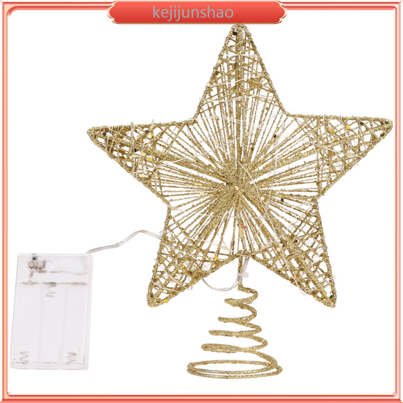 Snowflake Tree Topper Christmas Ornament Hallow Star Decor Pentagram ...