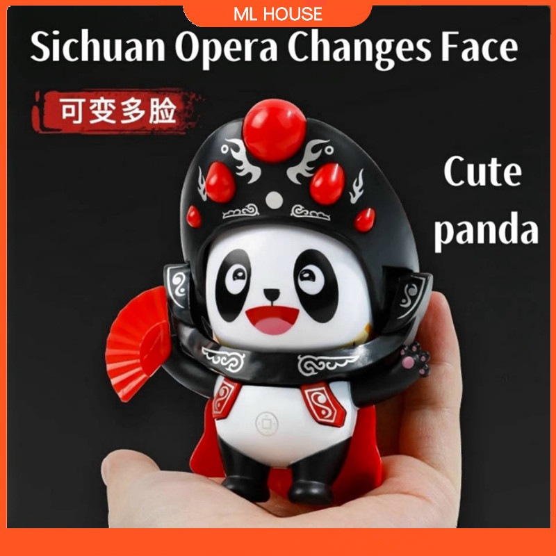 Sichuan Opera Face Changing Panda Doll Interactive Toy 5 Facial Chinese ...