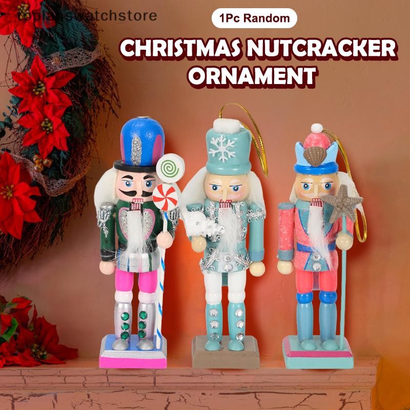 toplan 1Pc 12CM Cute Nutcracker Puppet Ornaments Christmas Tree Pendant ...