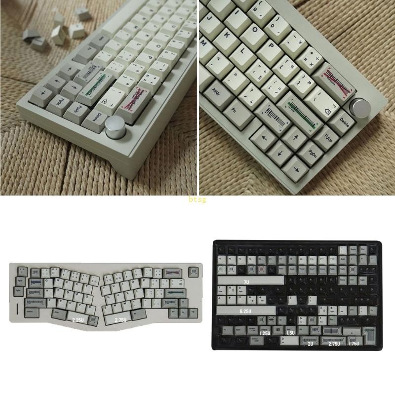 BT 143 Pieces PBT Keycap Cherry Profile DYE-SUB Keycap For Cherry MX ...