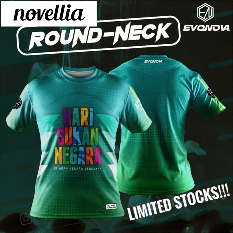 Novellia 2024 Fully Sublimated HARI SUKAN NEGARA Baju Jersey Muslimah ...