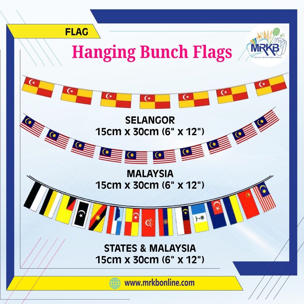 Malaysia Hanging Bunch Flags (15cm x 30cm) (6''x12'') - 01/02 | Shopee ...