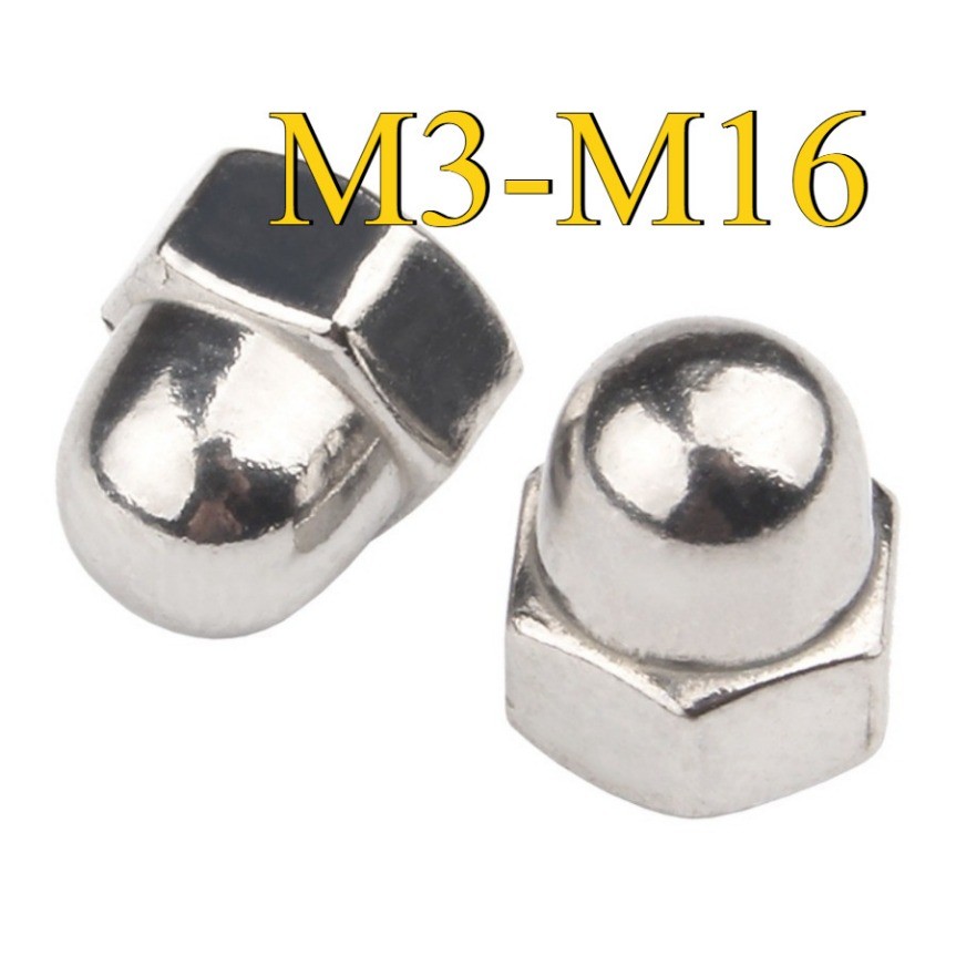 Hexagon Acorn Cap Nut/Stainless Steel 316 Domed Cap Nut/Decorative ...
