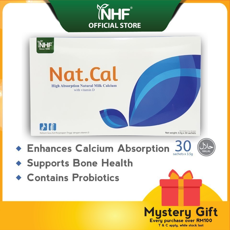 NHF Natural Calcium NatCal World's Best Calcium Supplement + Magnesium ...