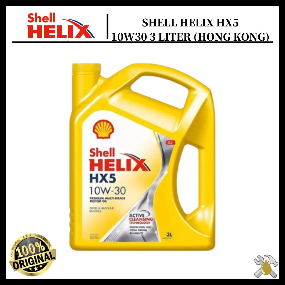Shell HELIX HX5 10W-30 Engine Oil 3 LITER (ORIGINAL Hong kong) | Shopee ...