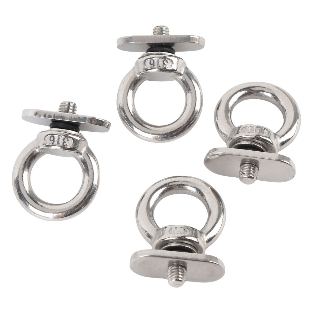 [Auto parts] 4PCS Track Kayak Mount Tie Down Eyelets Heavy Duty 316 ...