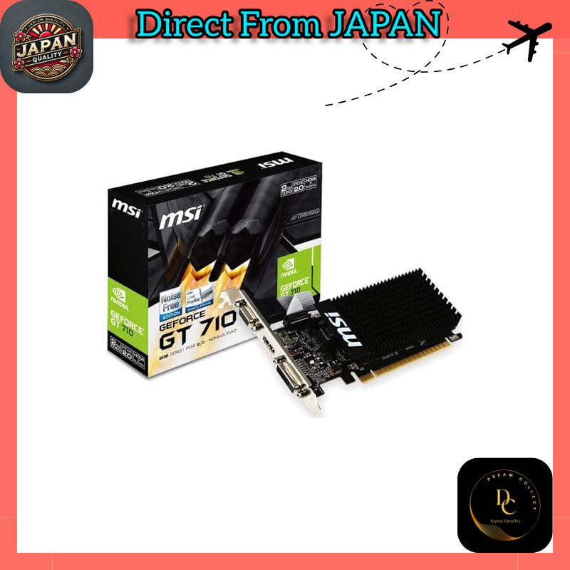 MSI Fanless Low Profile Compatible GeForce GT 710 Graphics Card 2GB ...