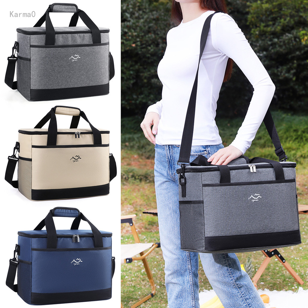 Durable Large Capacity Drink Ice Cooler Bag Camping Food Drink Storage ...