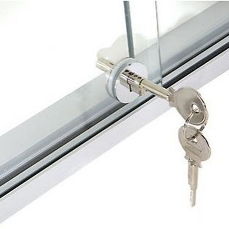 Glass Showcase Perforated Sliding Door Lock Sliding Door Counter Lock ...
