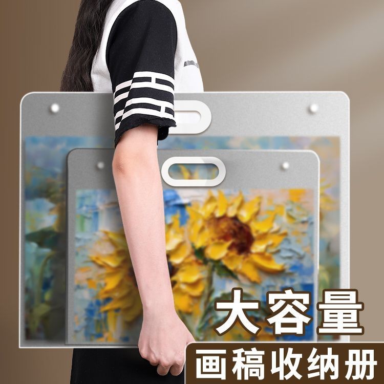 Buku Penyimpanan Album Seni 4K Folder Lukisan Lakaran Karya Seni Poster ...