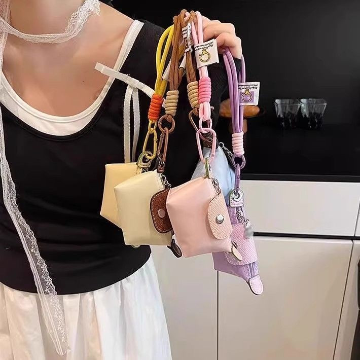 Mini Dumpling Bag Coin Purse Pendant Card Holder Key Earphone Lipstick ...