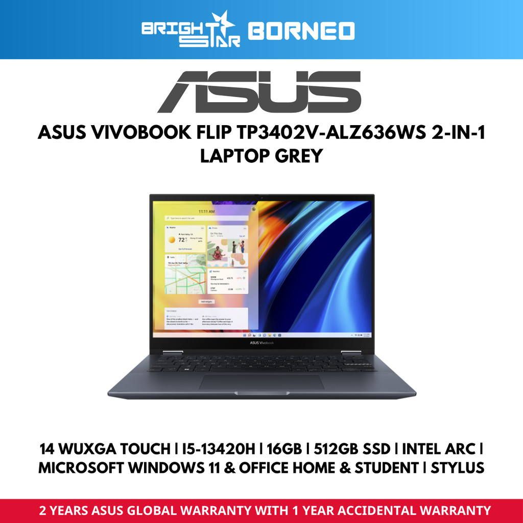 ASUS Vivobook Flip TP3402V-ALZ636WS Laptop - 14" WUXGA TOUCH/I5-13420H ...