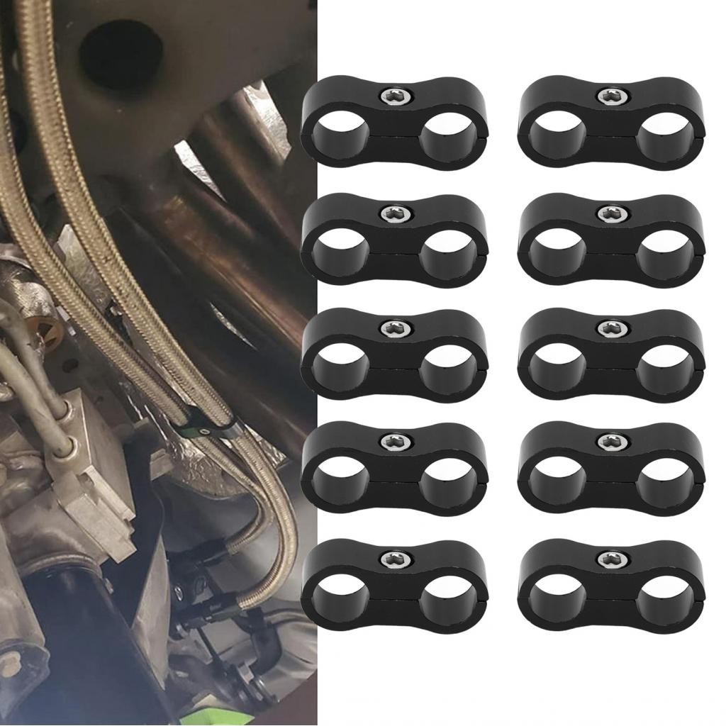 Sudi Hose Separator Clamp 6AN Black Rustproof Fuel Line Divider for ...
