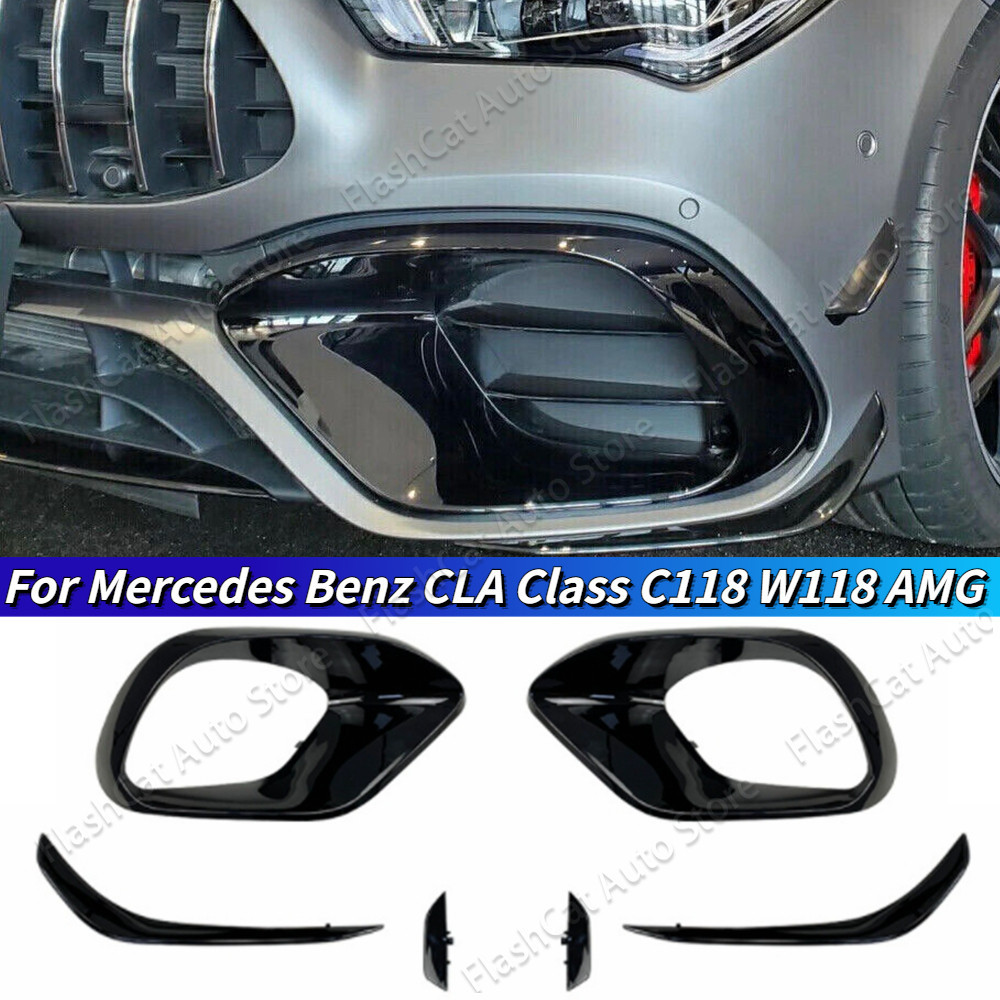 CLA 45 Fog Lamp Grille Trim Air Blade For Mercedes Benz C118 W118 CLA45 ...