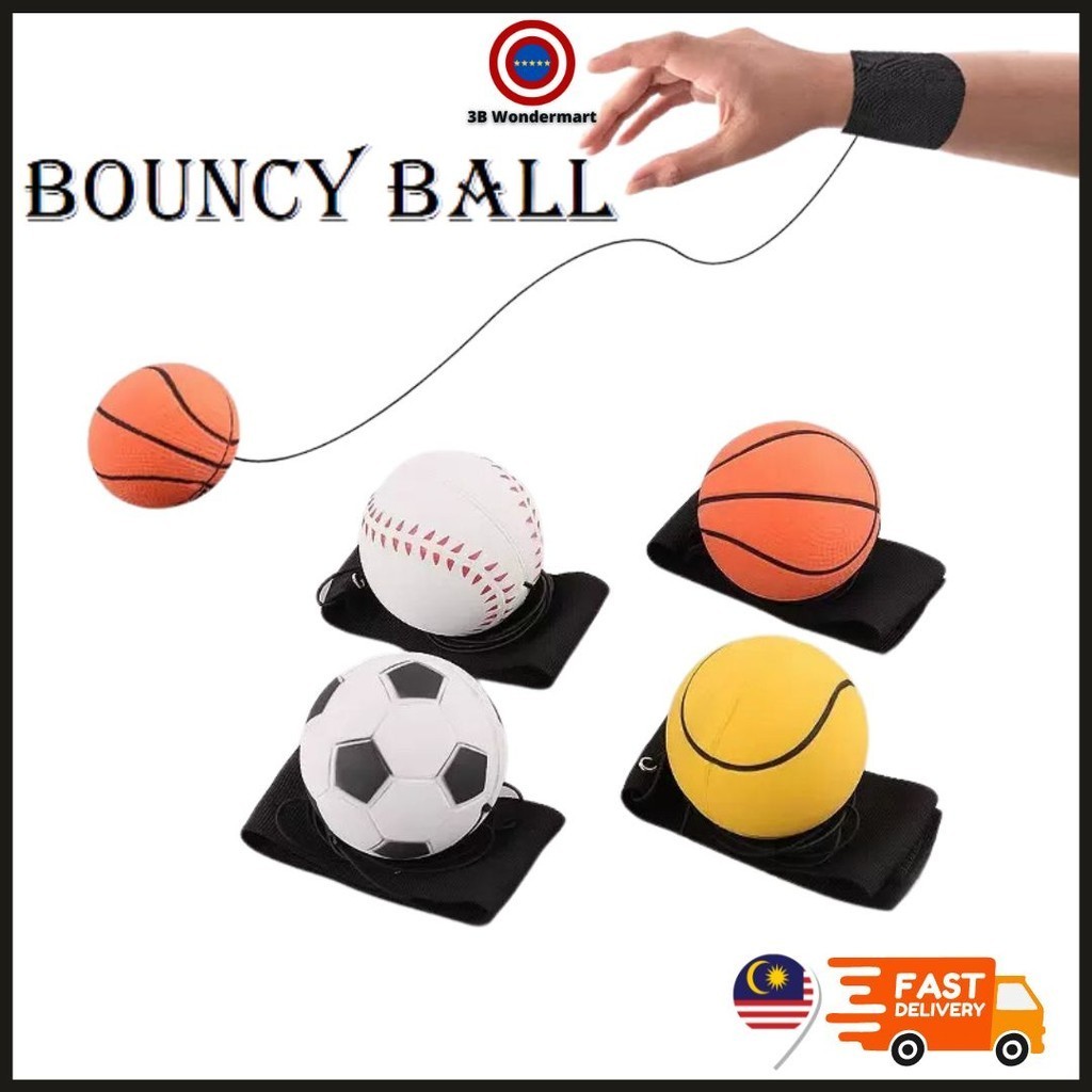 Bouncy Ball Elastic Children Toy Stress Relief Bouncy Ball Hand Throw ...