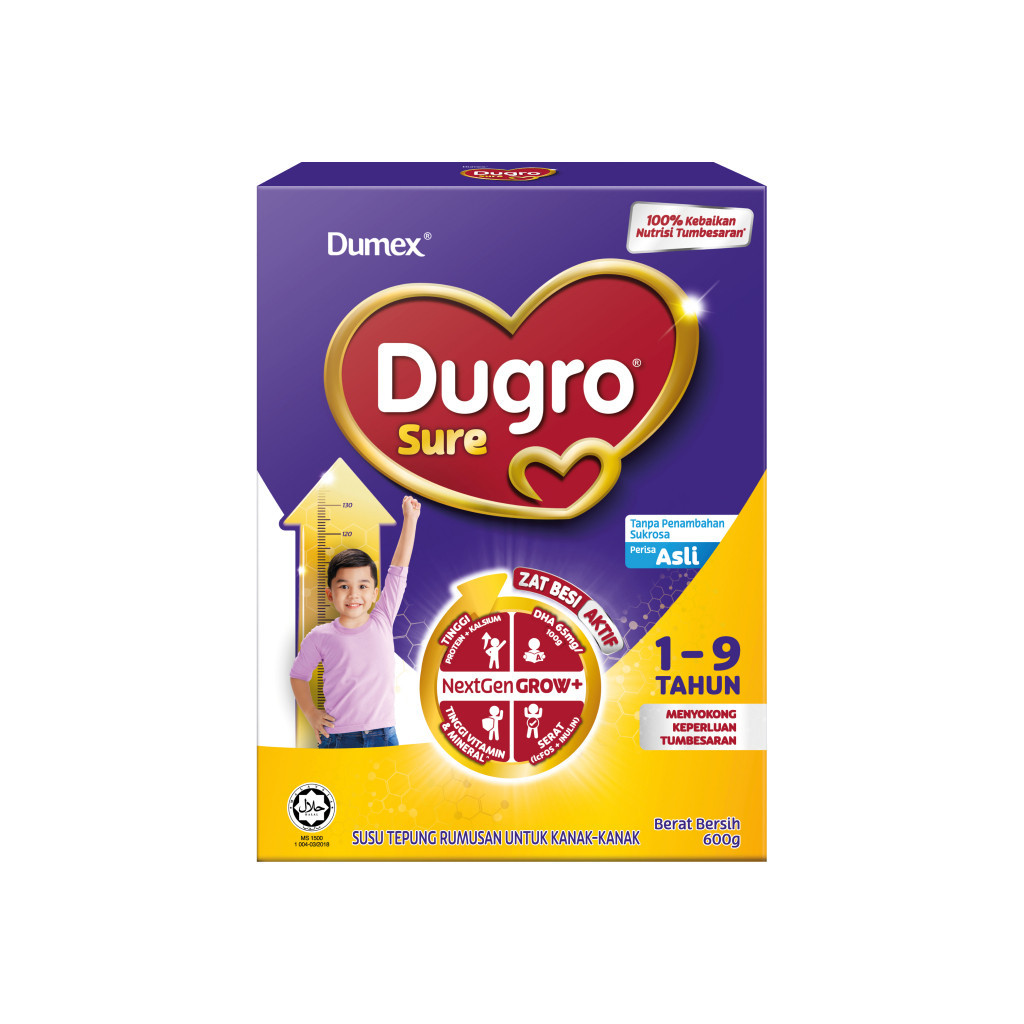 DUMEX Dugro Sure Milk Formula 1 To 9 Years 600G | Shopee Malaysia