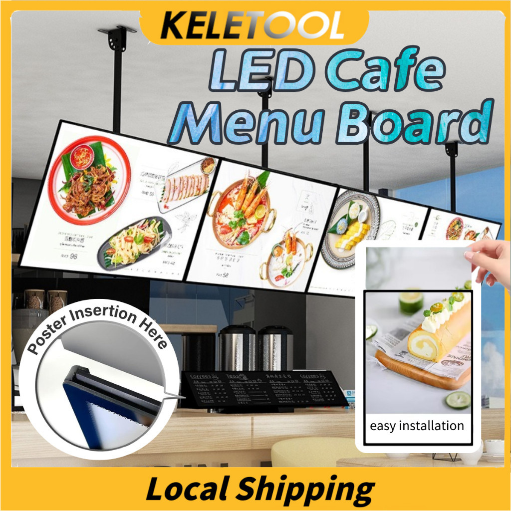 Led Menu Board With Light Display Box Cafe Shop Restaurant Billboard ...