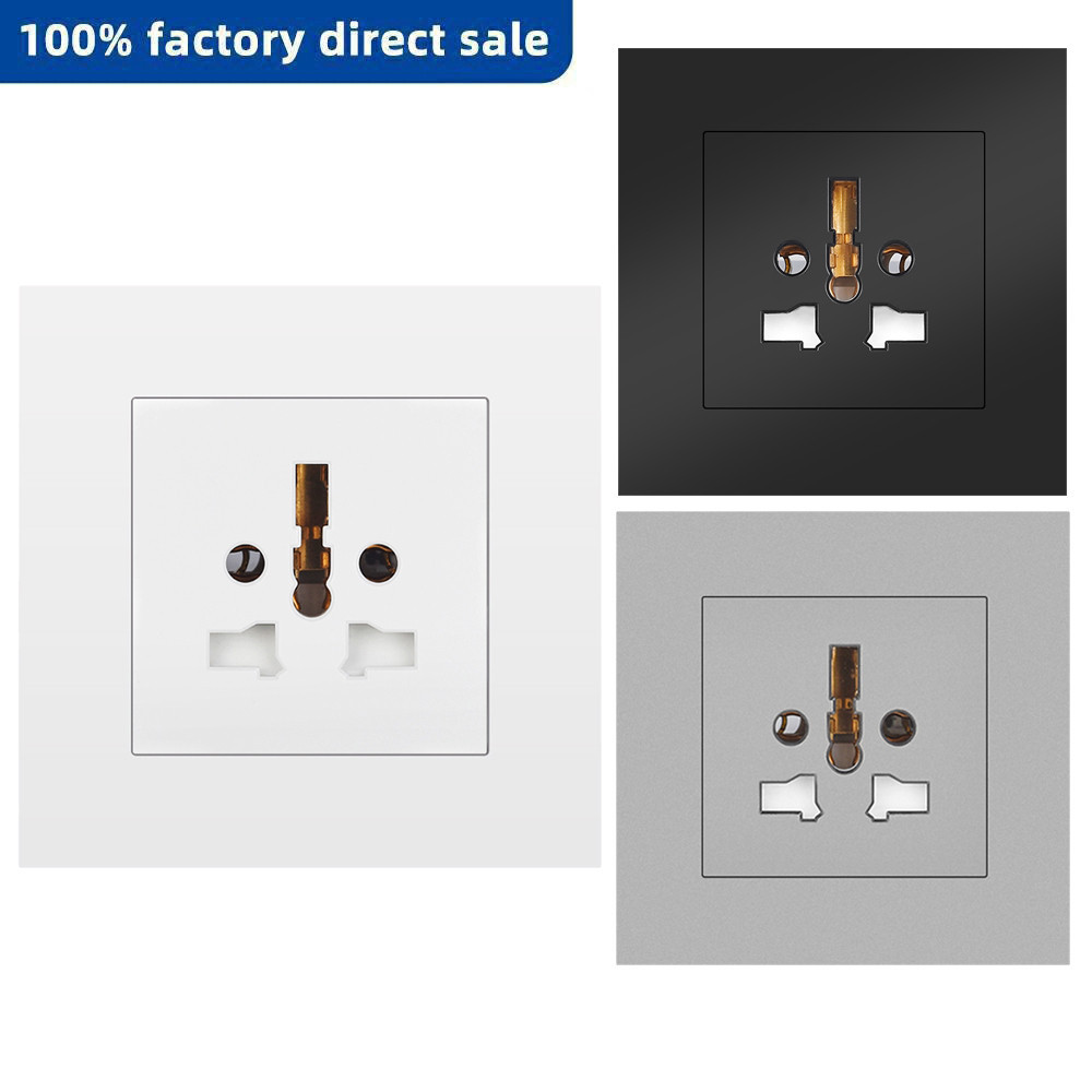 SRAN wall socket 3 pin socket universal socket ，16A 250V，86*86mm plastic panel | Shopee Malaysia