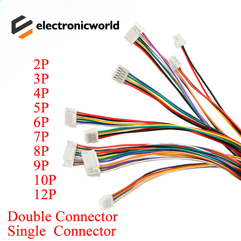 5PCS Wire Cable Connector JST GH 1.25 2P/3P/4P/5P/6 Pin Micro Male ...