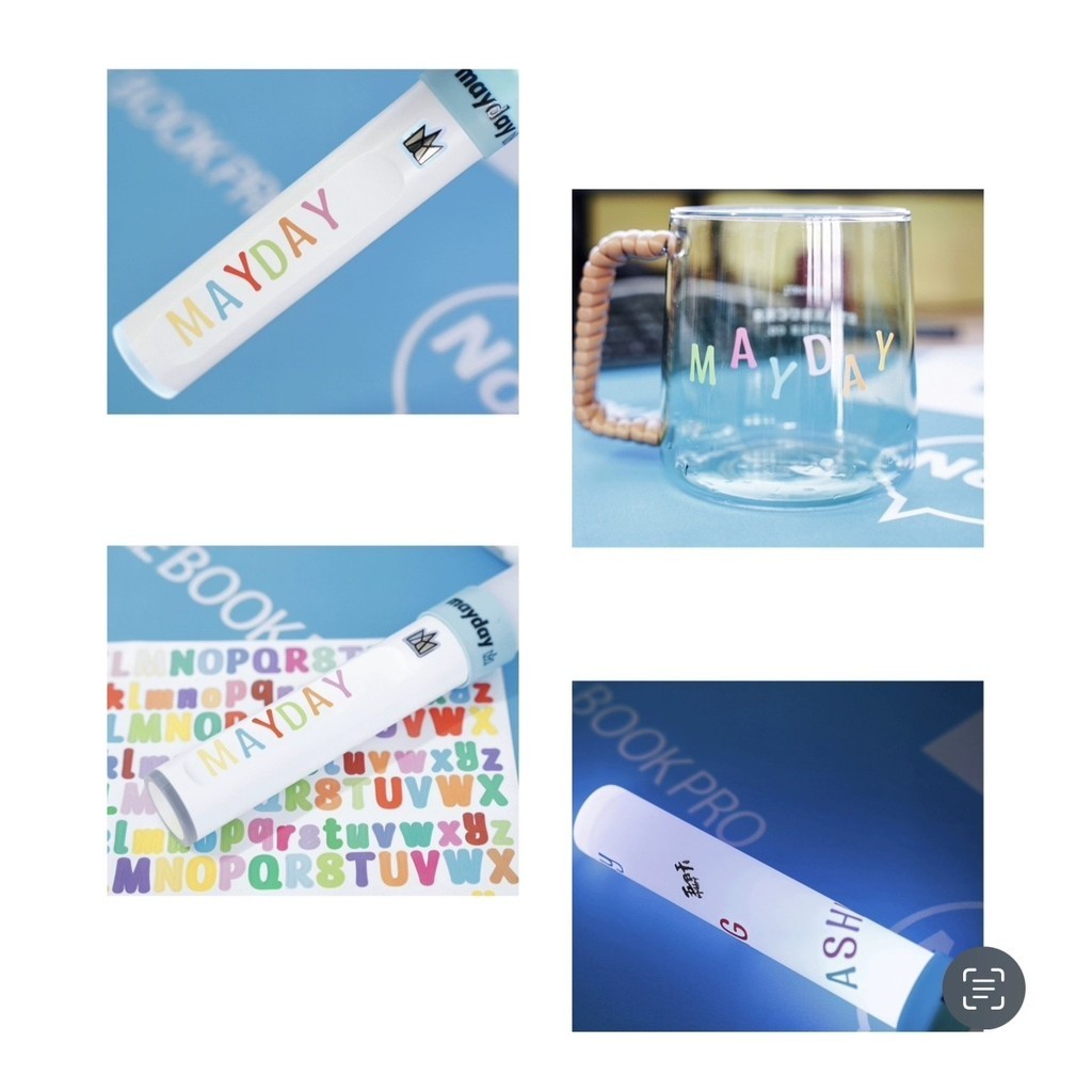 Mayday MAYDAY Mini Color Letter Sticker Fluorescent Stick Peripheral ...