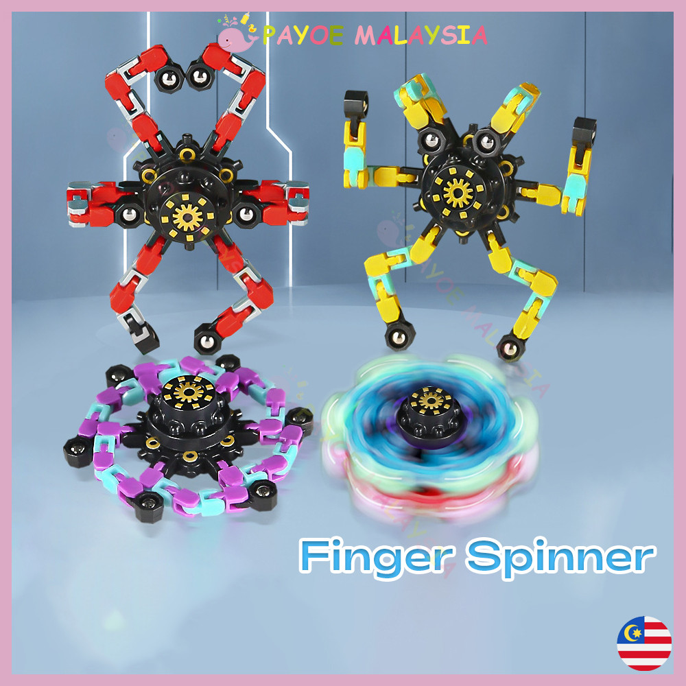Payoe Morphing Fidget Spinner Spinning Chain Toy Fingertip Mechanical ...