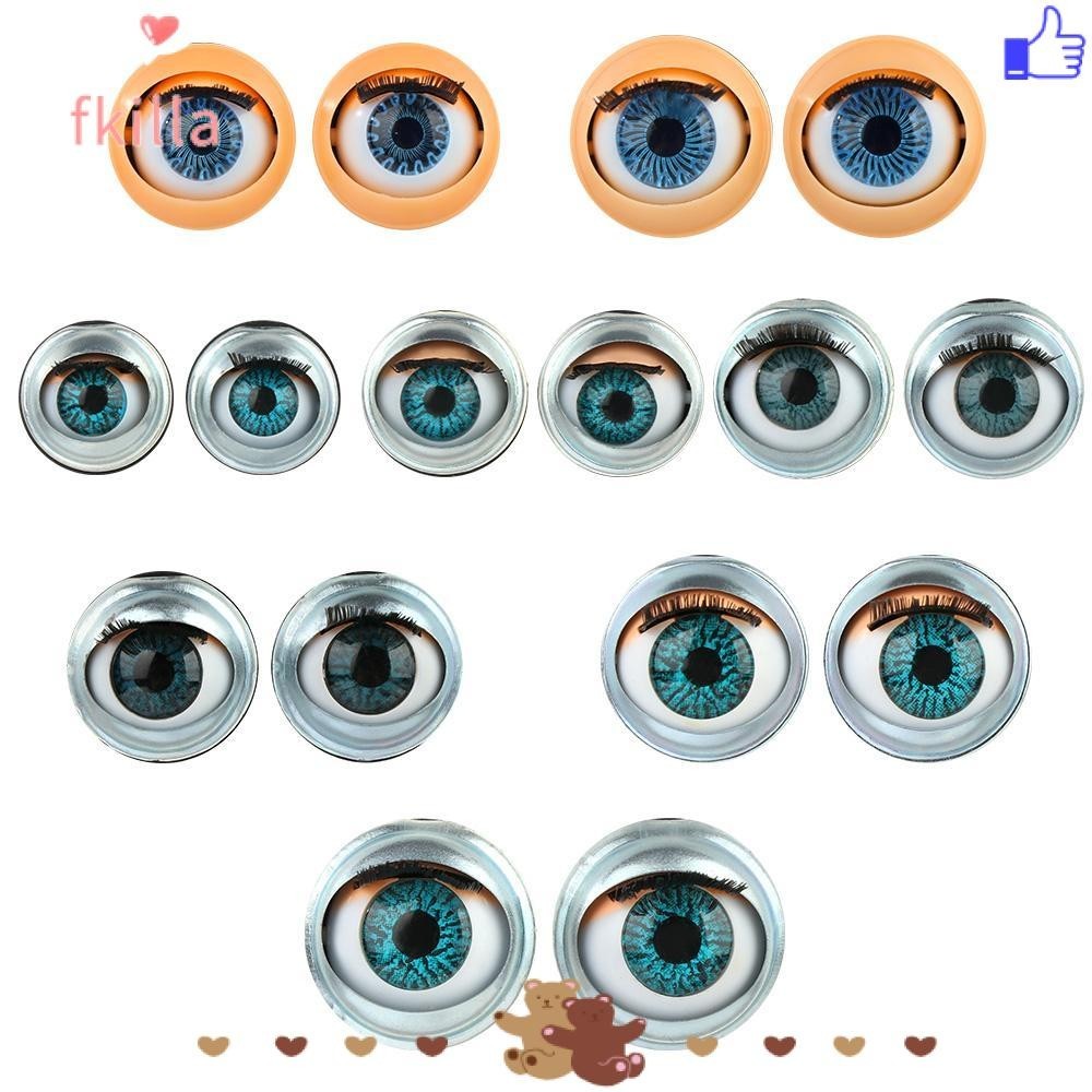 FKILLA1 1 Pair Simulation Active Eyeball Silicone Doll Eye Accessories ...