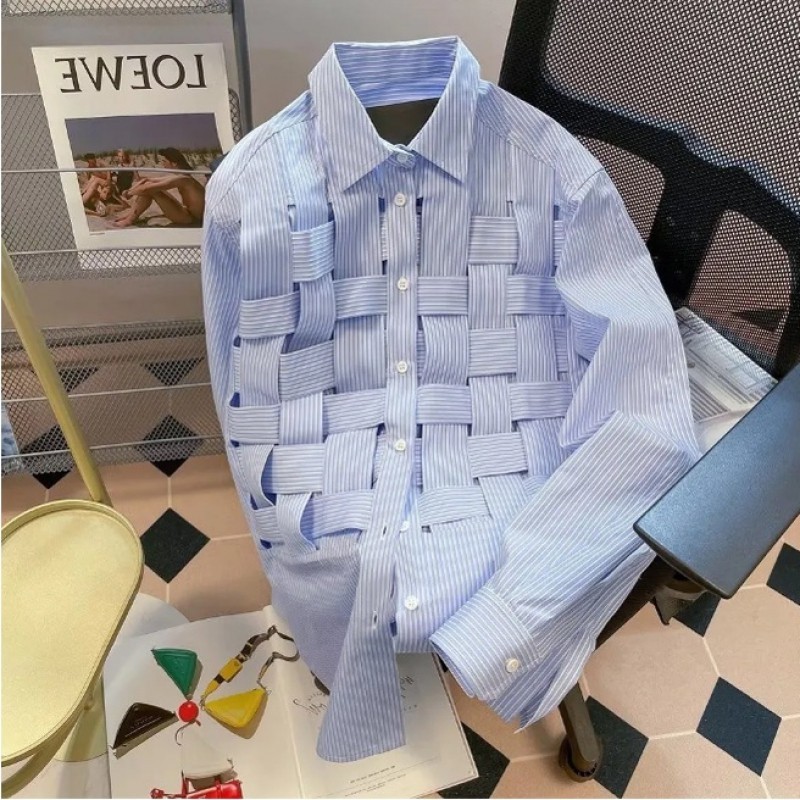 Shirt Men Woven Plaid American Casual Shirt Men Short-Sleeved Long ...