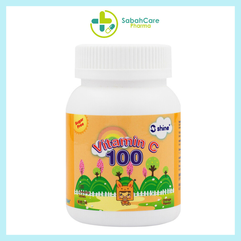 SABAHCARE YSP SHINE VITAMIN C 100MG CHEWABLE TABLET ORANGE 100'S EXP ...
