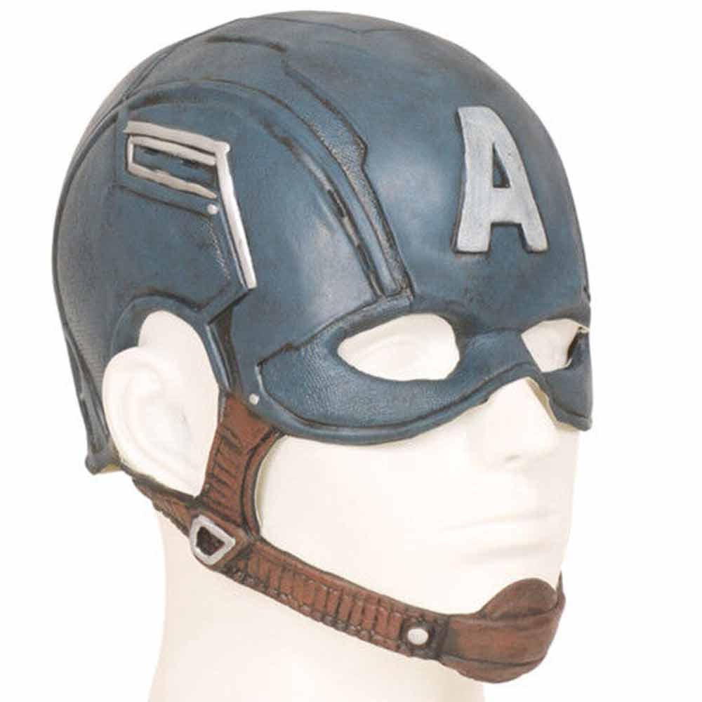 Captain America Steve Rogers Mask Latex Captain America Helmet Wigs ...