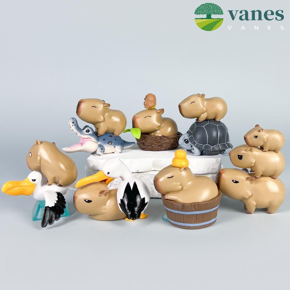 VANES Simulation Capibara Model, Riding Bird Take Bath Capybara Figure ...