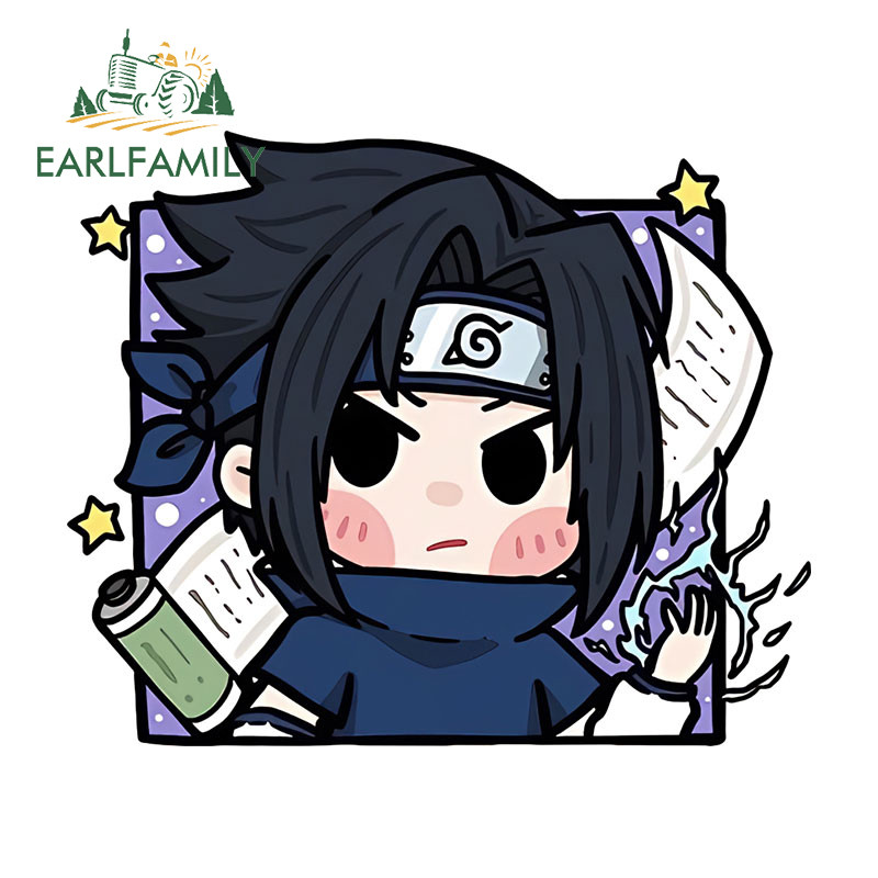 EARLFAMILY 13cm Naruto Anime Chibi Car Sticker Motorcycle Helmet ...
