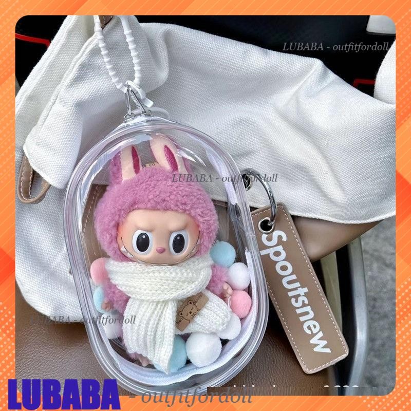 [Bag Only] Transparent protective bag for 16cm Labubupu doll, Portable ...