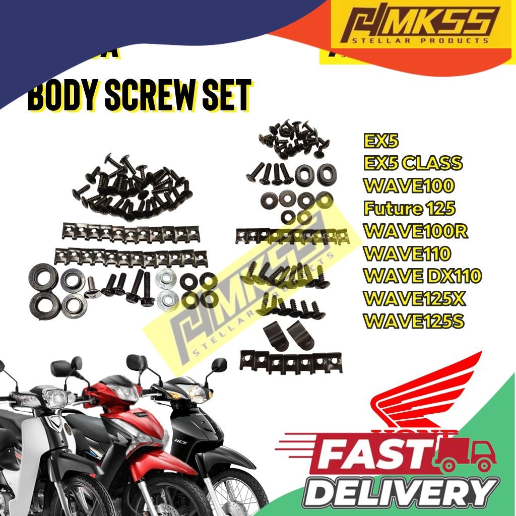 W125S W110 RS X ULTIMO DASH110 RS150 EX5 WAVE100R Screw Body Cover Full ...