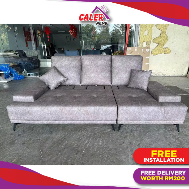Caler Home Kevik L-Shape Push Back Sofa [Free Installation] | Shopee ...