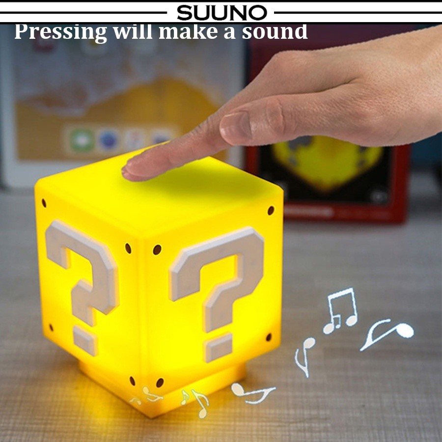 Super Mario USB Charging LED Question Mark Night Light Children Night ...