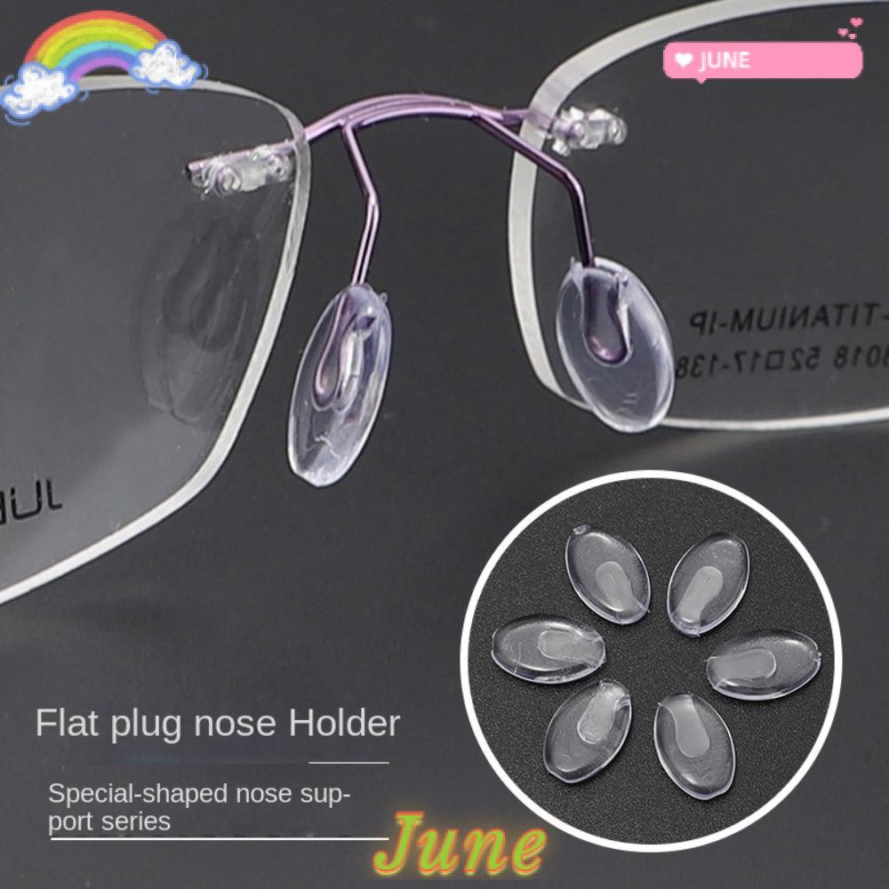 JUNE1 Silicone Nose Pads, Transparent Replace Oval Eyeglass Nose Bracket, Glasses Nose Pads ...