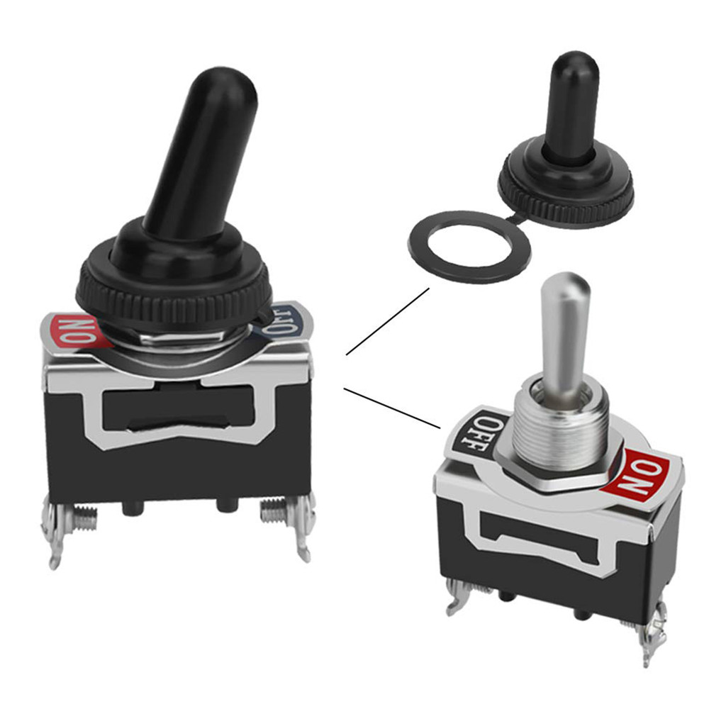 itechcool ` Heavy Duty Rocker Toggle 2Pin Metal ON OFF Toggle Switch ...