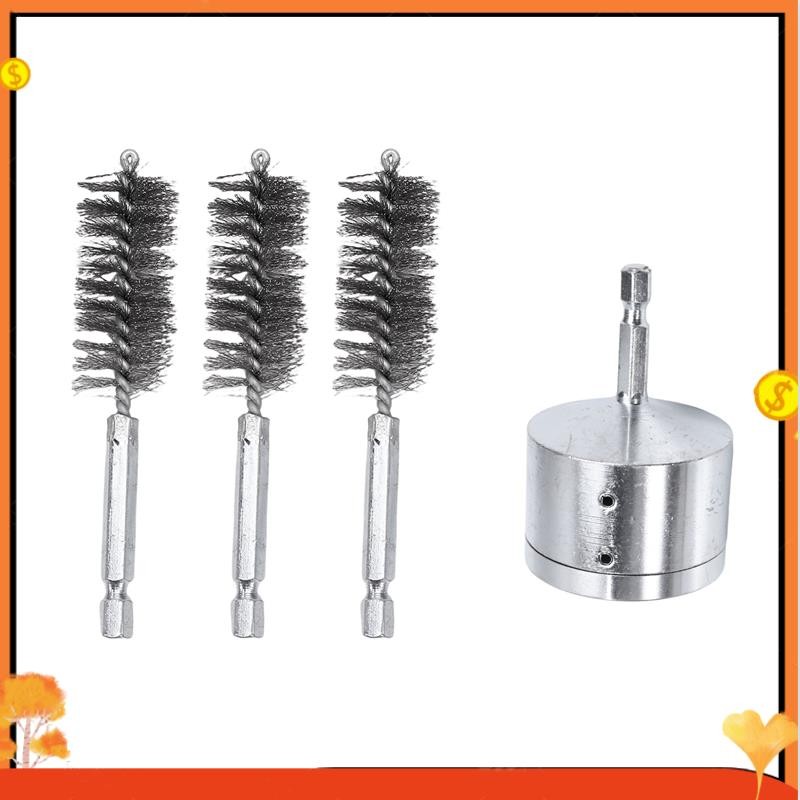 Metal Copper Pipe Cleaner,Tube Cleaning Brush for Power Drill Copper ...