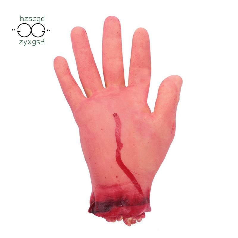 Bloody Horror Scary Halloween Prop Fake Severed Life Size Arm Hand ...