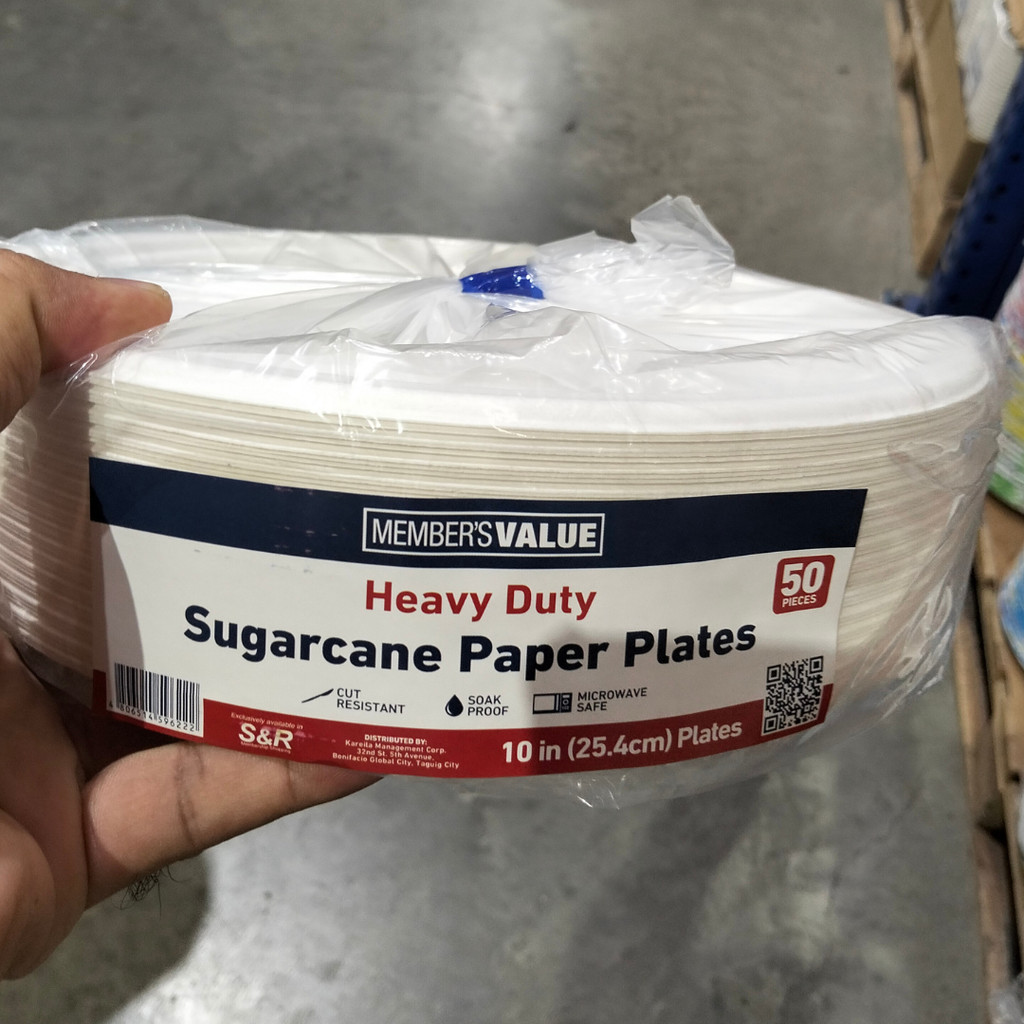 Sugar Cane Paper Plates 10" (50pcs per pack) | Shopee Malaysia